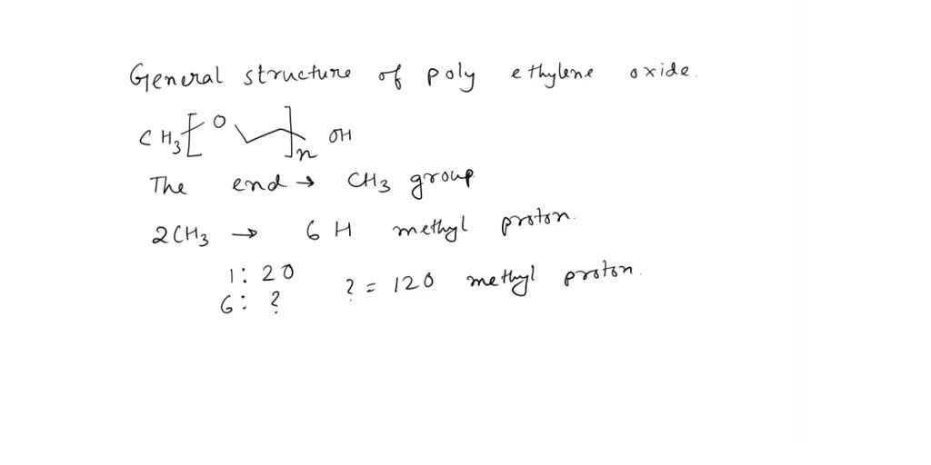 SOLVED: Proton NMR is used to quantify the molecular weight of a poly ...