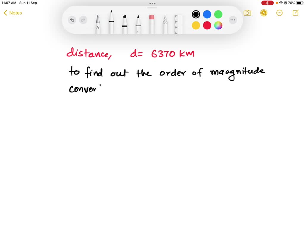 SOLVED: 'Part A - Convert numbers to orders of magnitude Determine the order of magnitude of the ...