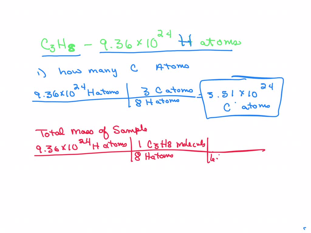 SOLVED: how many atoms of carbon are in a 0.0560 mg sample of propane C3H8