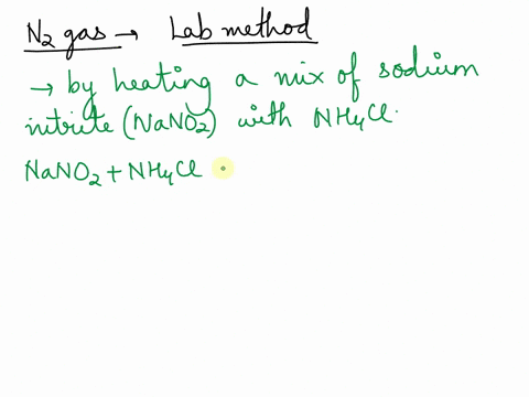 SOLVED:Describe a laboratory and an industrial preparation of nitrogen gas.