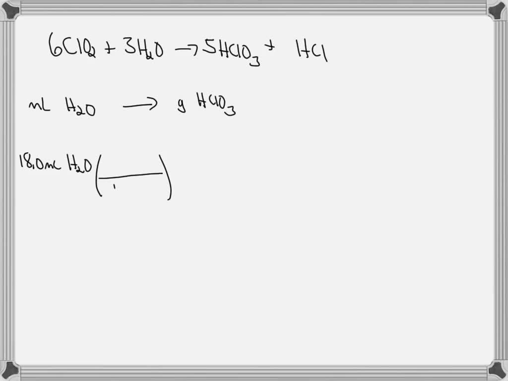 SOLVED:Chlorine dioxide is used as a disinfectant and bleaching agent ...