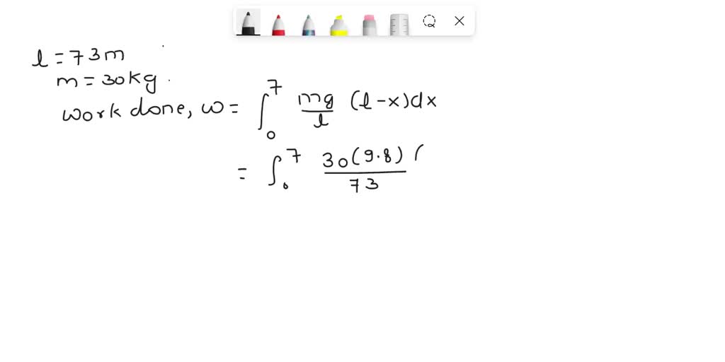 A chain 65 meters long whose mass is 27 kilograms is hanging over the ...