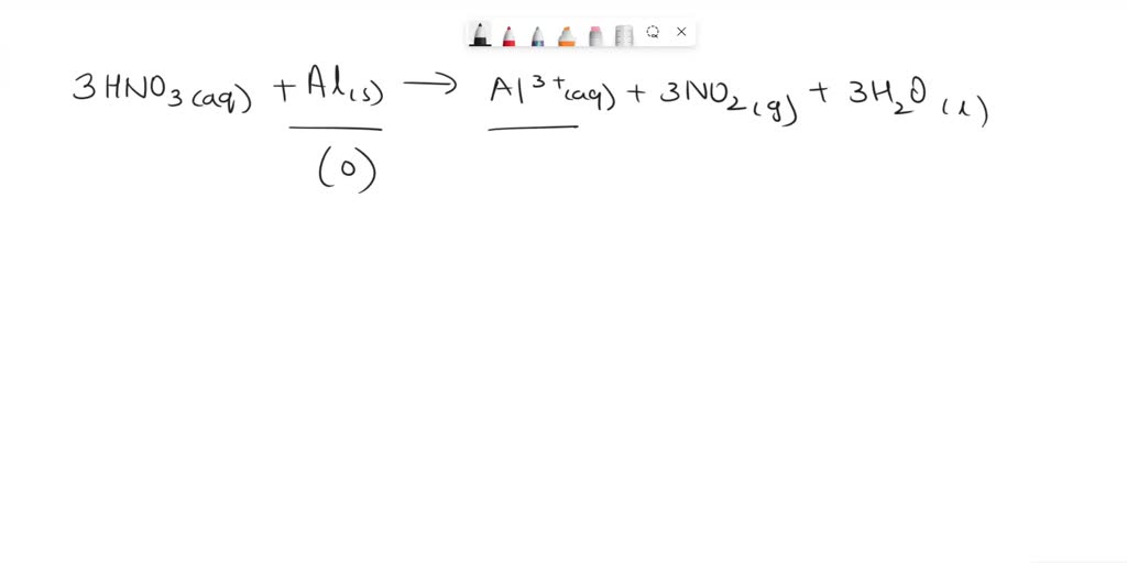 SOLVED: In the following reaction, which element got oxidized: 3HNO3(aq ...