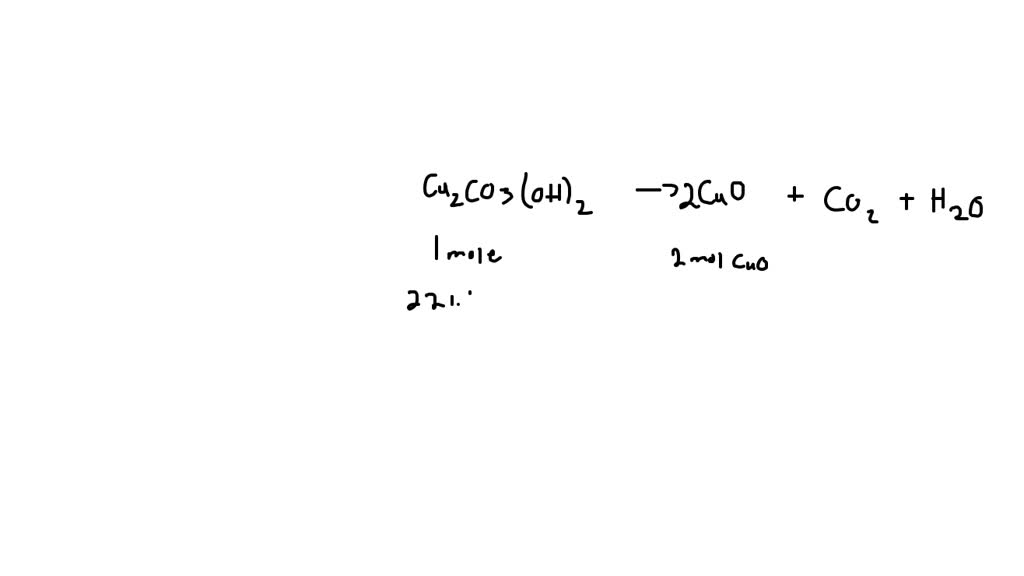 SOLVED: Predict the mass of CuO expected from the decomposition of the ...