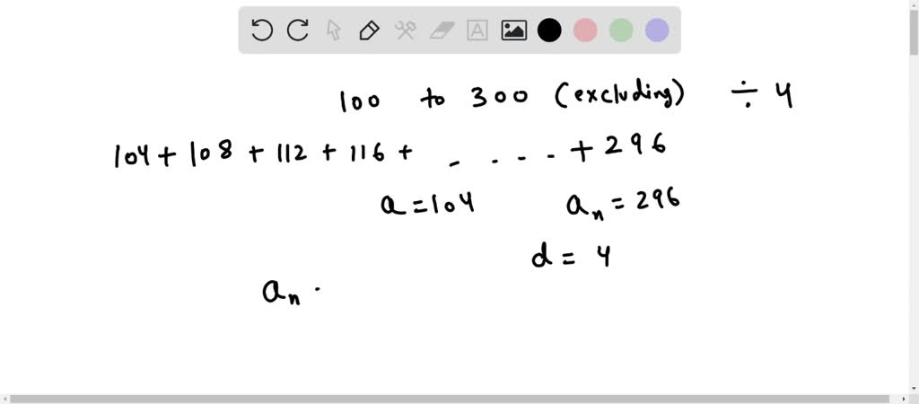 SOLVED: The sum of all natural numbers from 100 to 300 excluding those ...