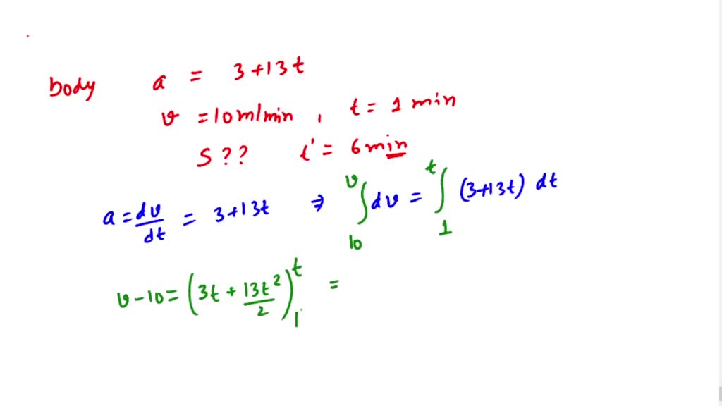 33 A Body Moves Such That Its Acceleration As A Func SolvedLib