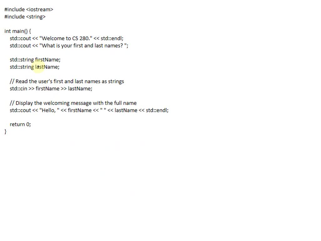 SOLVED: Complete a program that reads four values from input and stores the values in variables ...