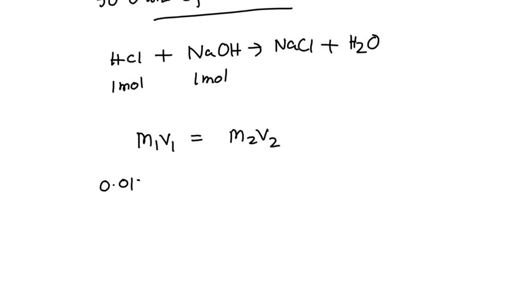 SOLVED: How many mL of a 0.0100 M aqueous solution of HCl is required to neutralize 50.0 mL of 0 ...