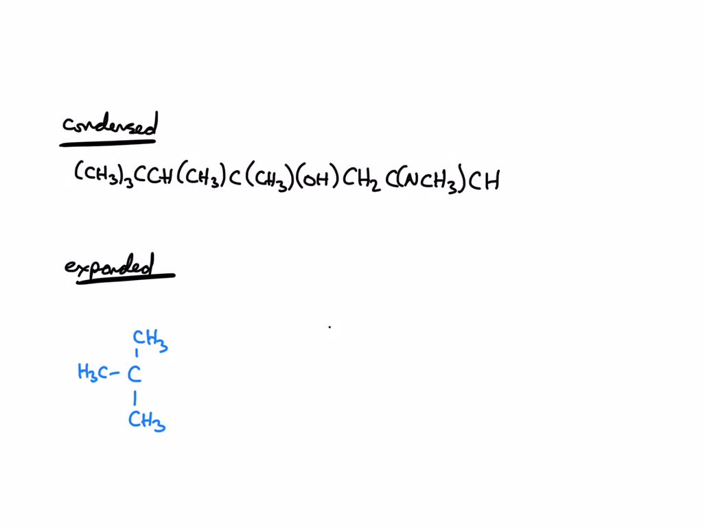 SOLVED: Which one of the expanded structures (A-D) below corresponds to ...
