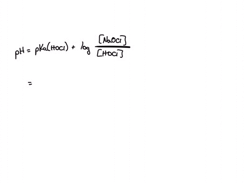 The ph of a solution of a 015 m solution of hocl is 414 what...