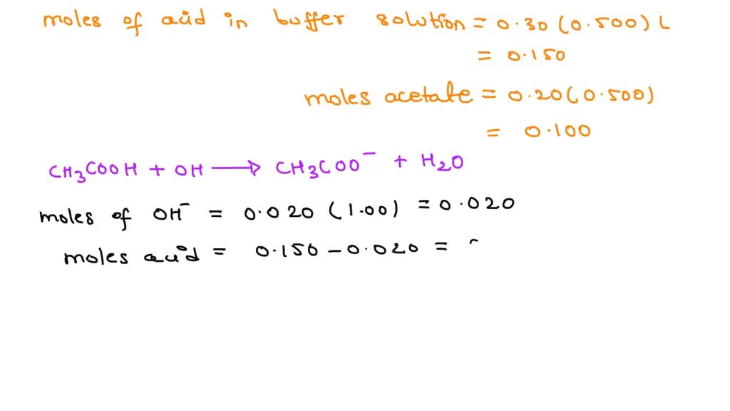SOLVED: (4 pts) 500 mL of solution was prepared by dissolving 0.025 mol of acetic acid, CH3CooH ...