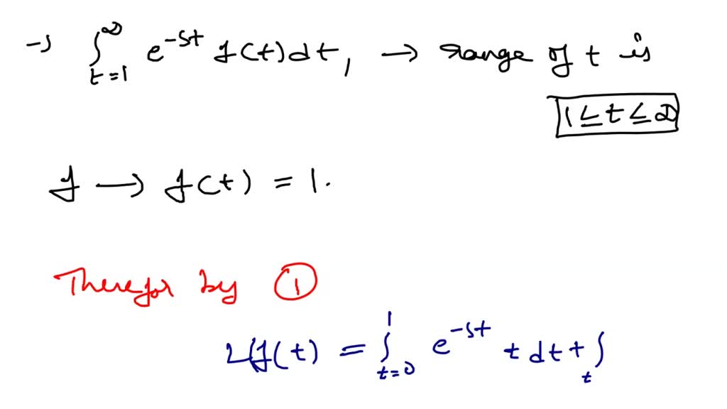 Solved Use Definition 7 1 1 Definition 7 1 1 Laplace Transform Let F Be Function Defined For 2