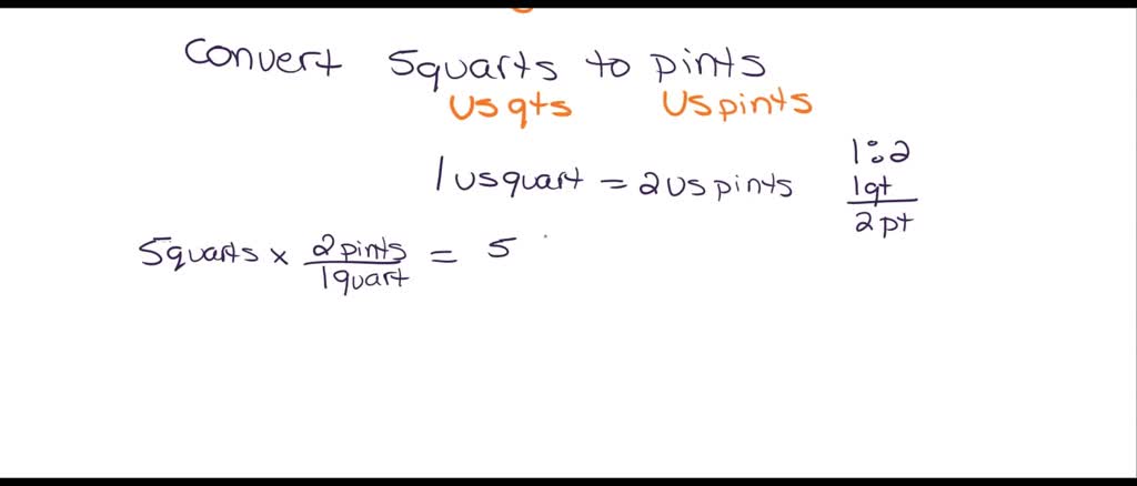 SOLVED: A Pail of ice cream contains 5 quarts. Convert the volume to pints