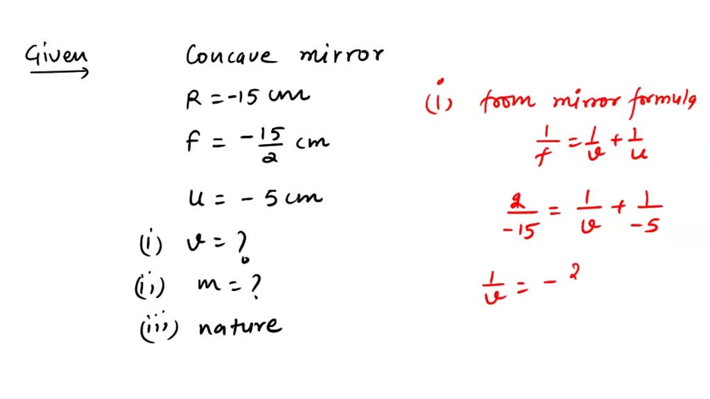 SOLVED: An object is placed in front of a concave mirror of radius of ...