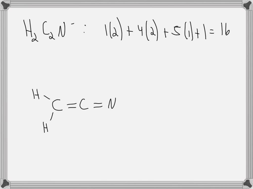Draw a Lewis Structure with all lone pairs for H2C2N-and include the ...