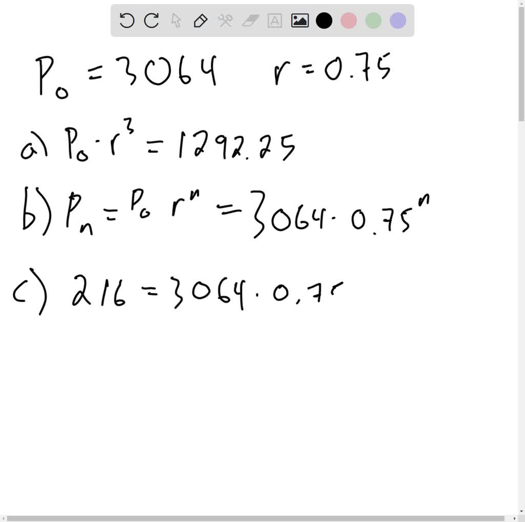 SOLVED: A populalion growS according an exponential growth model. The ...