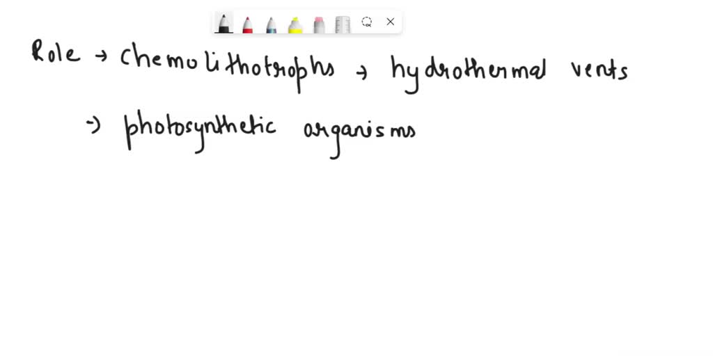 SOLVED: '2,0 Chemolithotrophs near hydrothermal vents support a variely ...