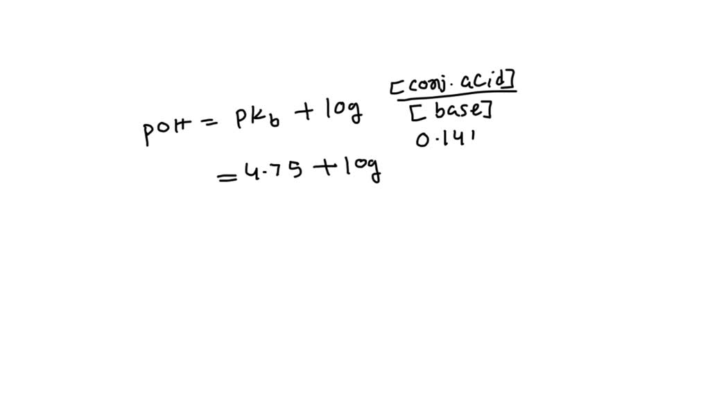 Solved Find The Ph Of A Buffer That Consists Of 0 35 M Nh3 And 0 14 M