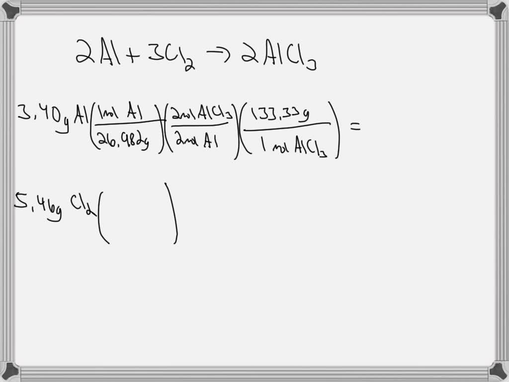 SOLVED: Question 12 (4 points): According to the following equation 2Al + 6HCl → 2AlCl3 + 3H2 ...