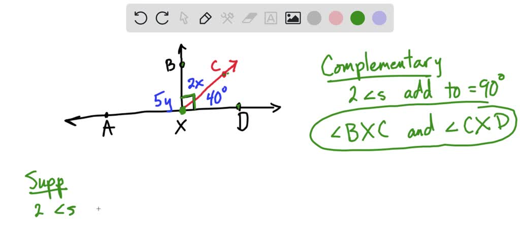 SOLVED: '2. Consider the following diagram. (a) Name a pair of complementary angles. (b) Name ...