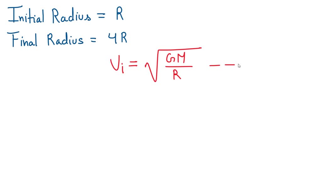 Solved A Satellite Originally Moves In A Circular Orbit Of Radius R