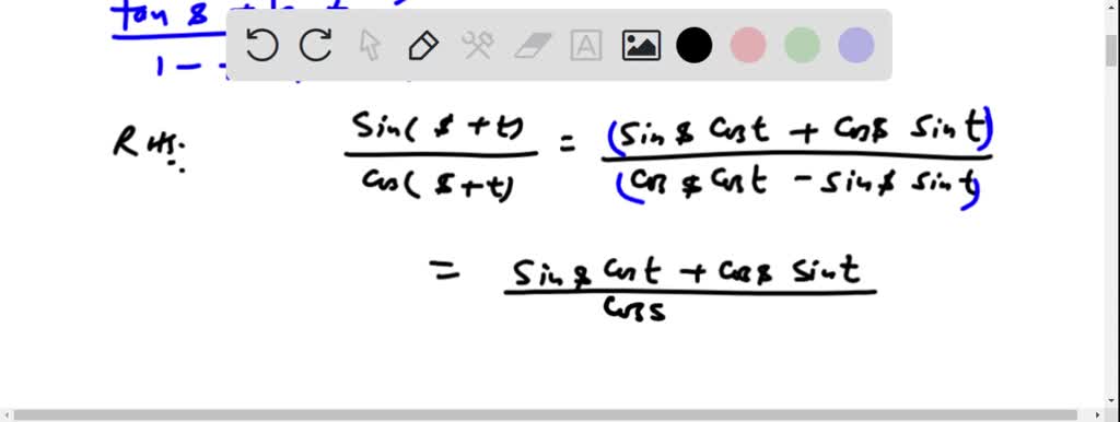 SOLVED: Use the addition formulas for cosine and sine to prove the ...