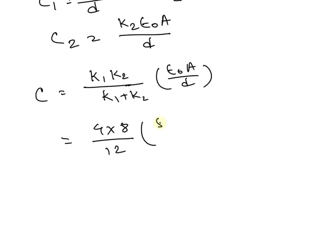 SOLVED: 3. Two capacitors are connected in a series. They both have a ...