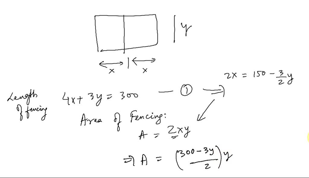 SOLVED: A rancher with 300 feet of fence intends to enclose rectangular ...