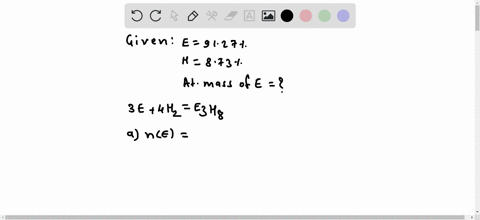 A binary compound between an unknown element e and hydrogen...