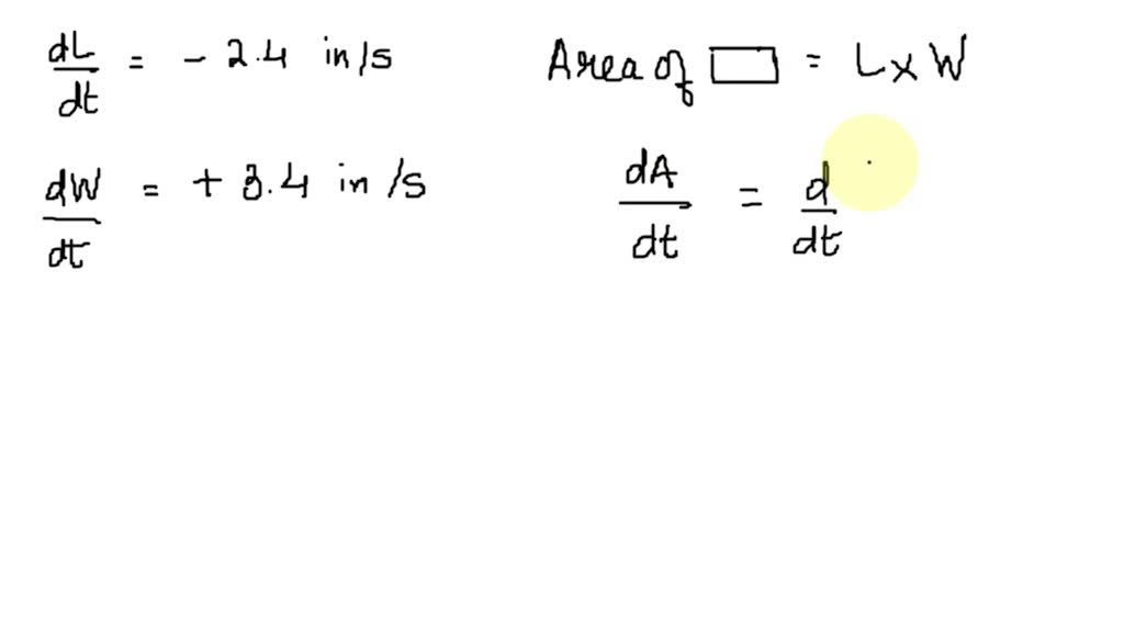 The dimensions of a rectangle are continuously changing. The width ...