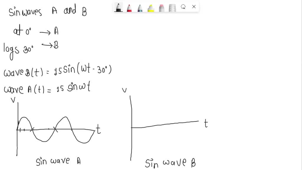 SOLVED: Determine which waveform in each of the following pairs is ...