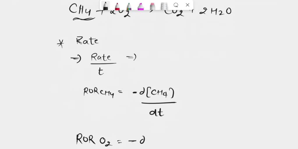 SOLVED: a) A chemical reaction is given below. Write the rate of the reaction with respect to ...