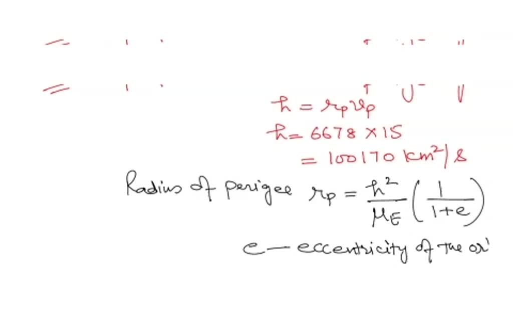 Solved Texts A Hyperbolic Earth Departure Trajectory Has A Perigee