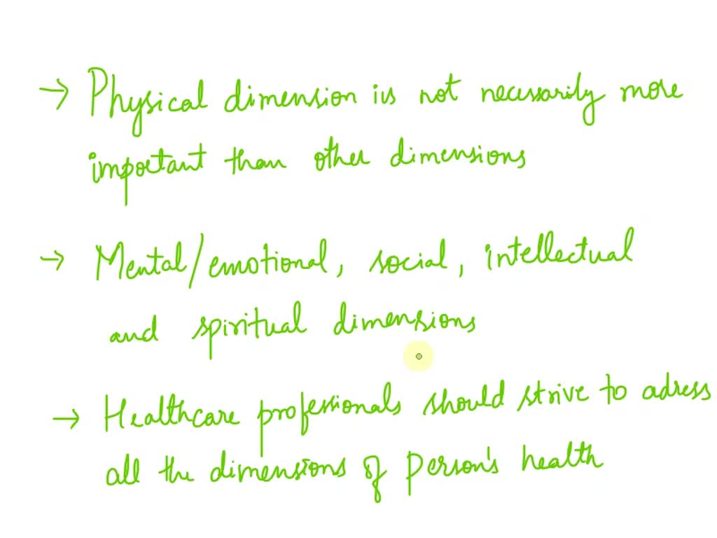 SOLVED: In healthcare many times we mostly focus on the physical ...