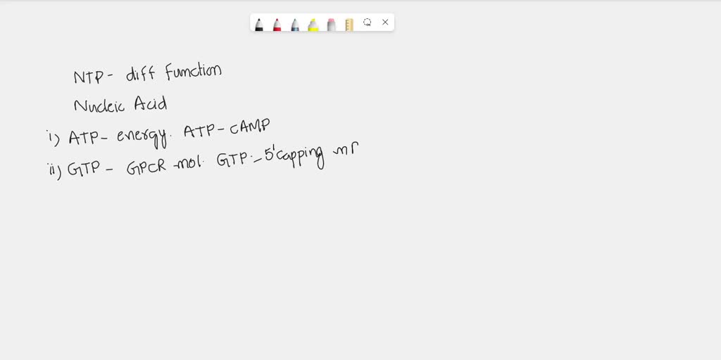 SOLVED: Do NTP ( ATP, GTP, CTP, UTP) share the same biological roles ...