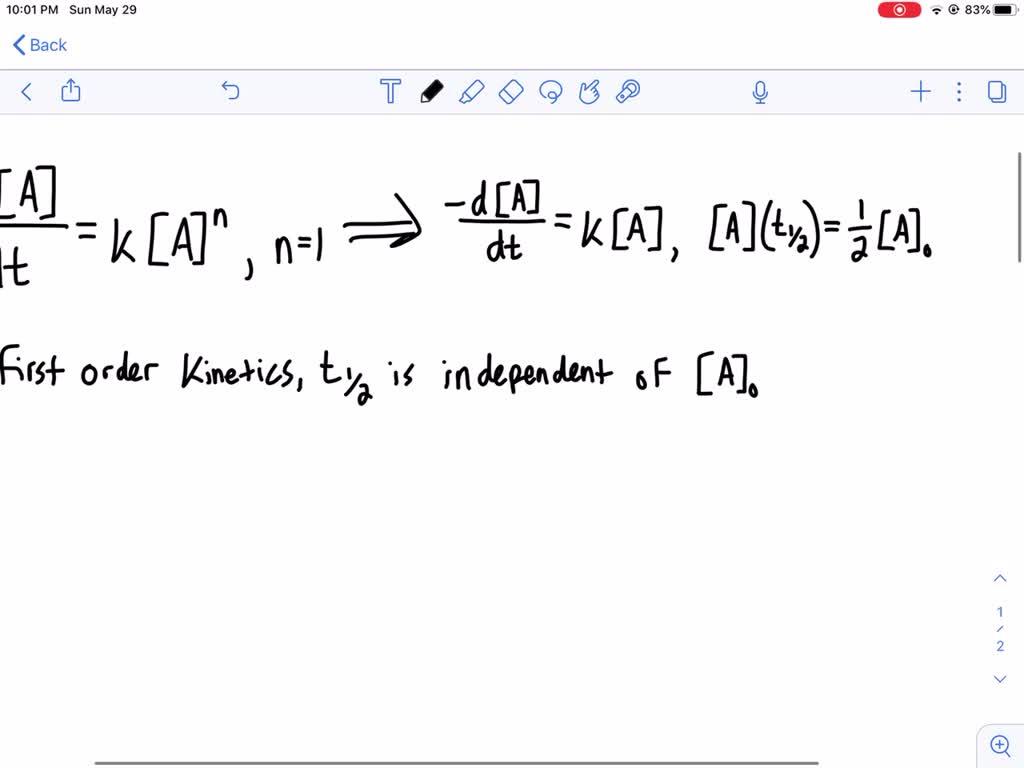 SOLVED: The following chemical reaction: A -> products shows first ...