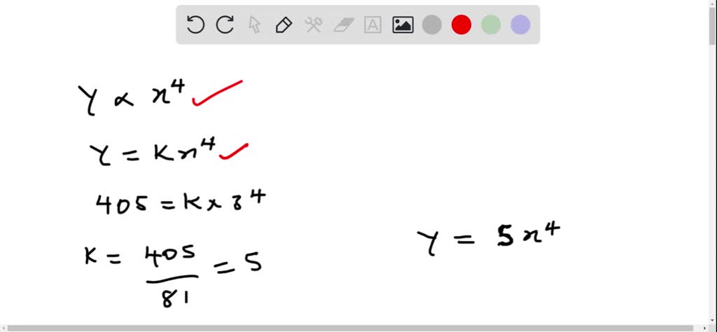 Solved Write An Equation Describing The Relationship Of The Given Variables Y Varies Directly