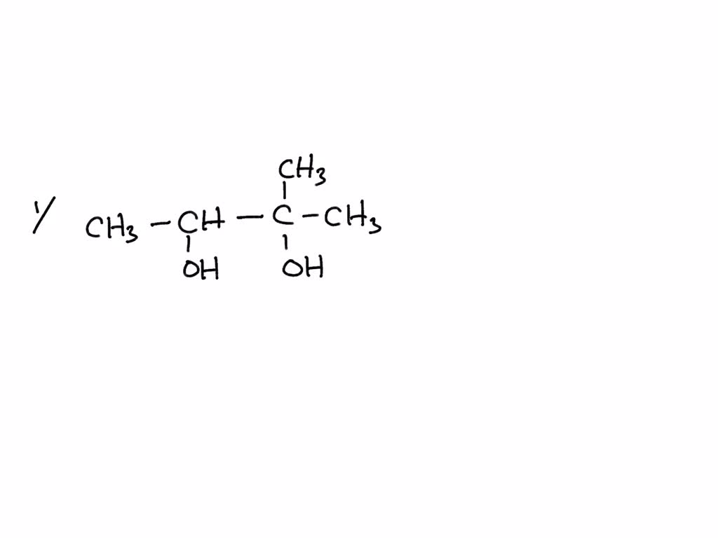 SOLVED: 1) Draw a correct structure of a diol (2 hydroxyl groups) with the following criteria. a ...