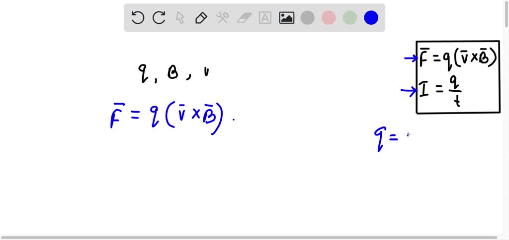 SOLVED: 'Use the equation for magnetic force on a moving charge to ...