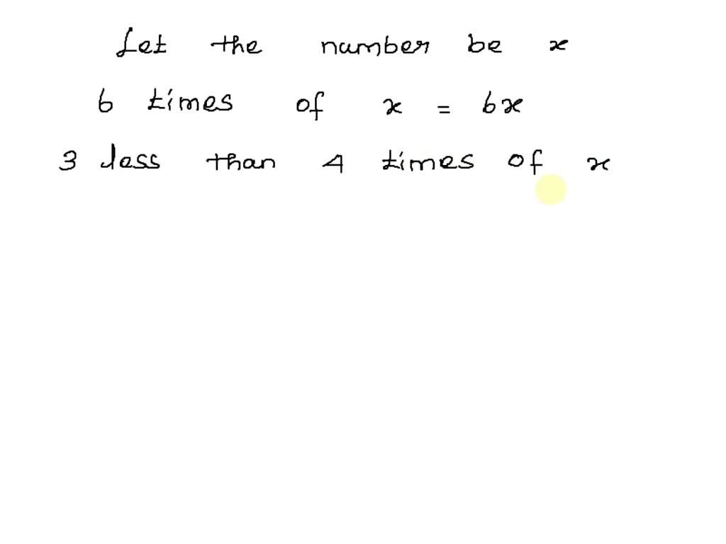 SOLVED Which Inequality Represents six Times A Number Is Less Than