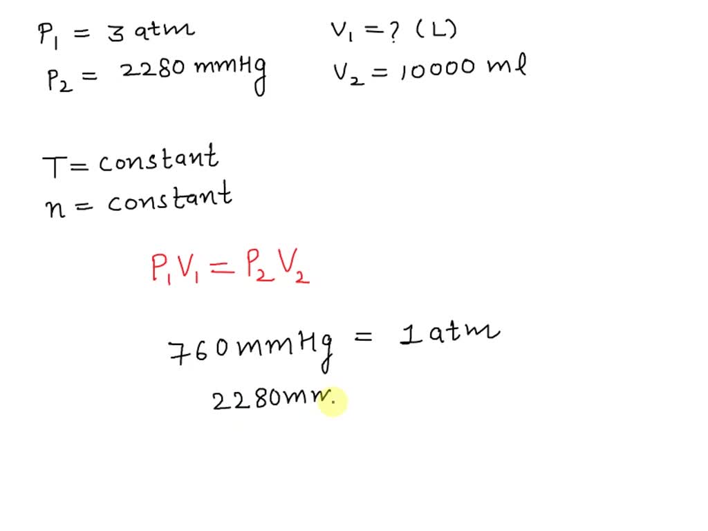 SOLVED: Agas exerts an initial pressure 0f 3 atm The hinal volume of ...