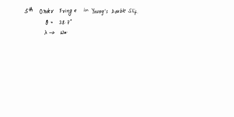 If the 2nd order fringe in youngs double slit experiment...