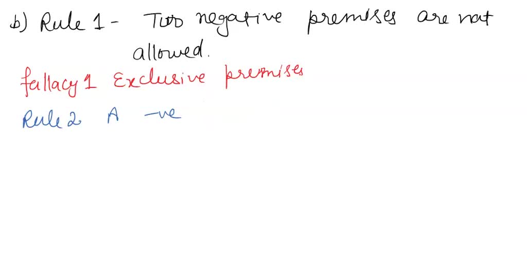 SOLVED: a categorical syllogism with two 1 premises commits the fallacy ...