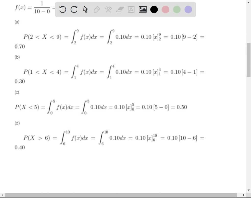 SOLVED: Q5: If X is uniformly distributed over the interval [0, 10], compute the probability ...