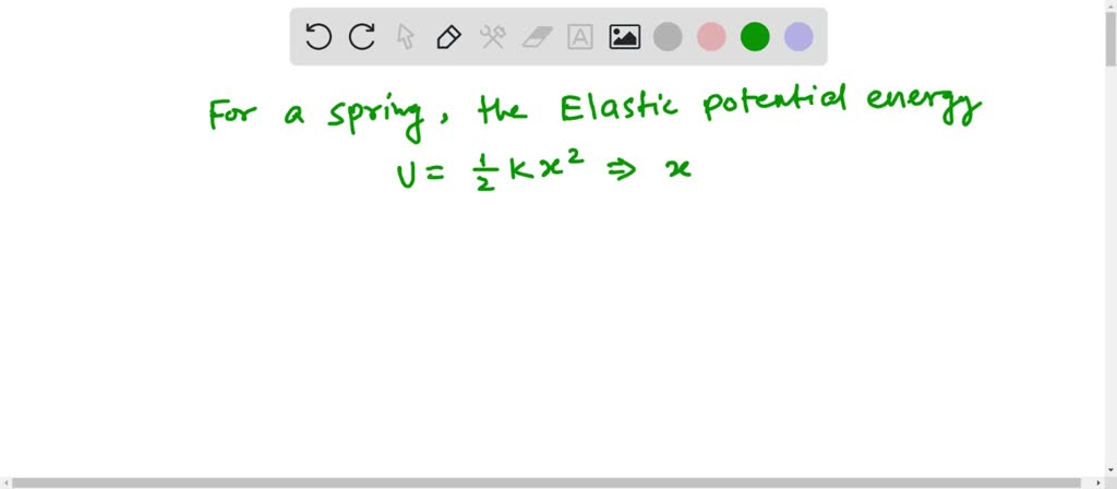 SOLVED: A stretched spring has 5184 J of elastic potential energy and a ...