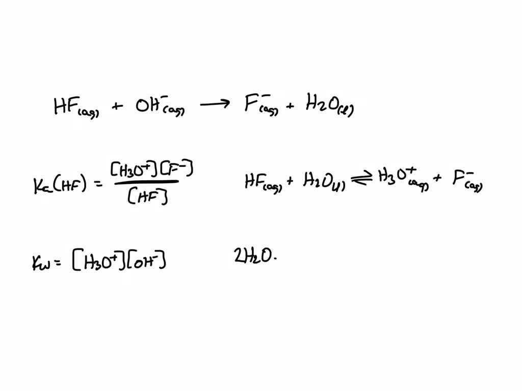 SOLVED: What is the equilibrium constant, K, for the reaction between ...