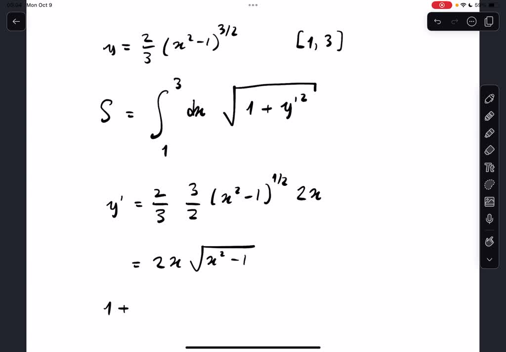 SOLVED Find The Exact Length Of The Curve Y 2 3 x 2 1 3 2 1 