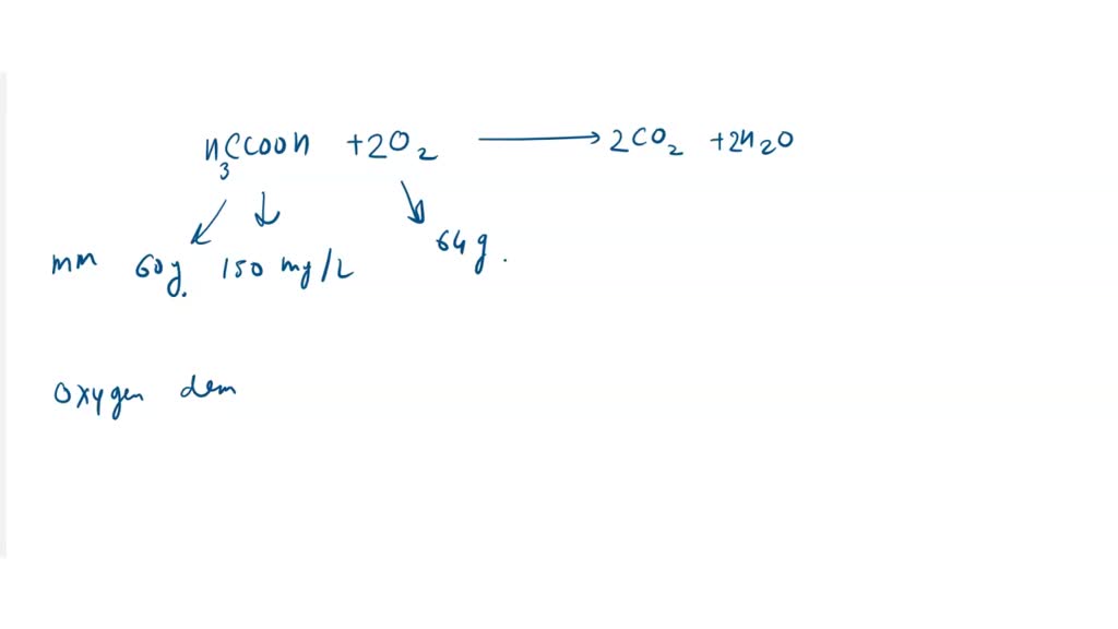 SOLVED: Question 3 (15 points) Determine the theoretical oxygen demand ...