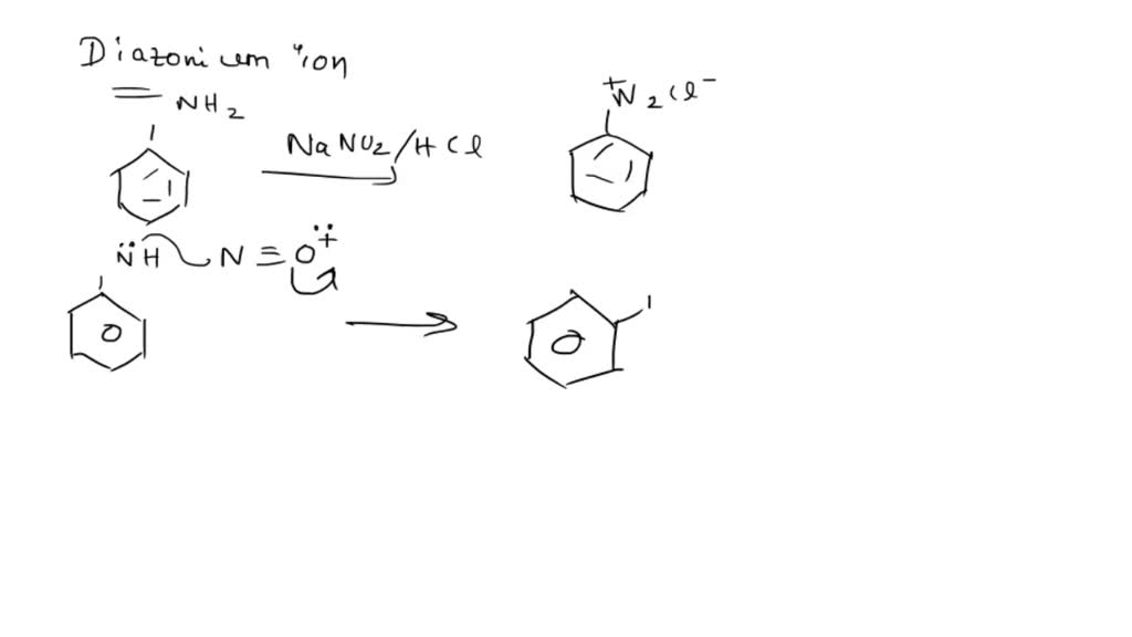 SOLVED: Describe the mechanism for the formation of diazonium salt and ...