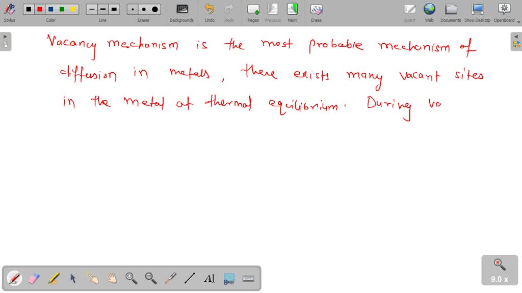 SOLVED: For metal atoms, the most probable mechanism of diffusion is a ...